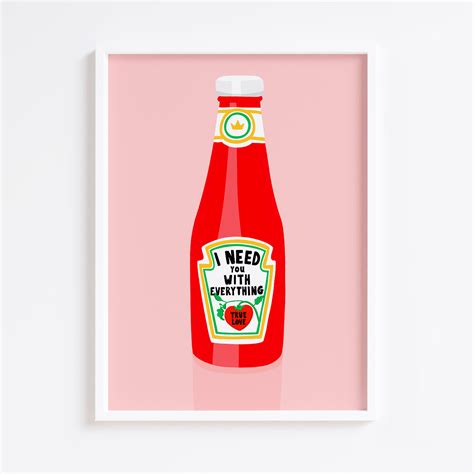 True Love Ketchup Print Peachi Prints