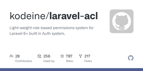 Github Kodeine Laravel Acl Light Weight Role Based Permissions