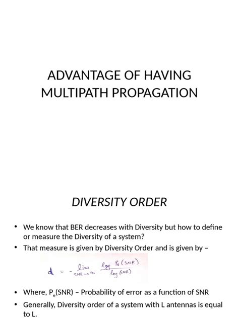 Advantage Of Having Multipath Propagation Pdf Mimo Antenna Radio
