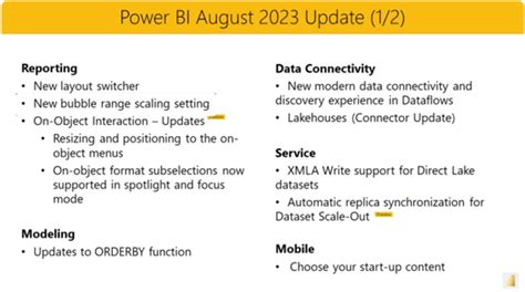 Power Bi August 2023 Feature Summary