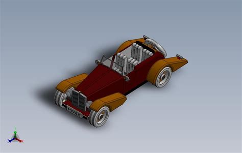 经典老爷车 SOLIDWORKS 2017 模型图纸免费下载 懒石网