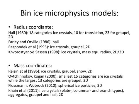 Ppt Bin Resolved Modeling Of Ice Microphysics Powerpoint Presentation
