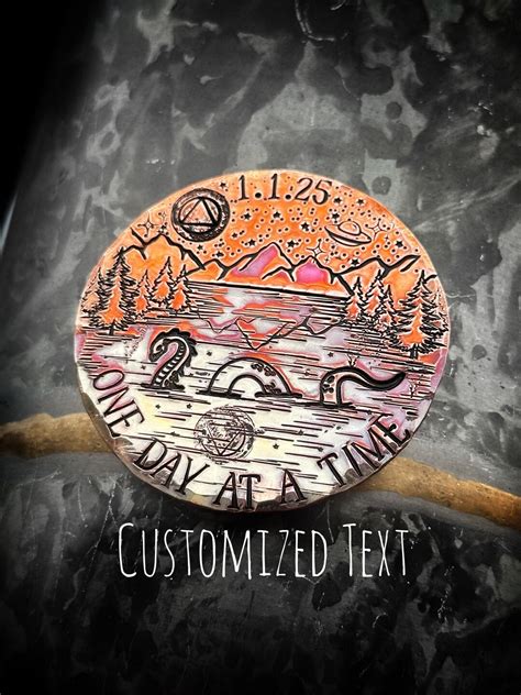 Personalized Sobriety Token Recovery T Sobriety Coin One Day At A