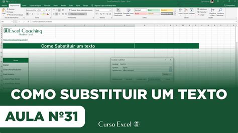 Como Substituir Um Texto No Excel Curso Excel Gr Tis