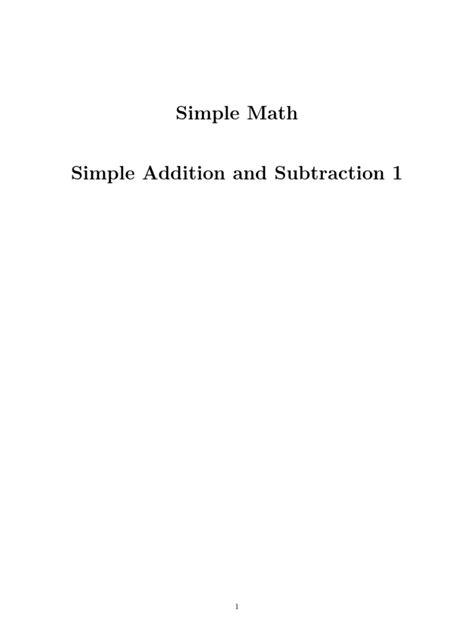 Simple Math Practice Sheet 3 27 Mar 25 Pdf