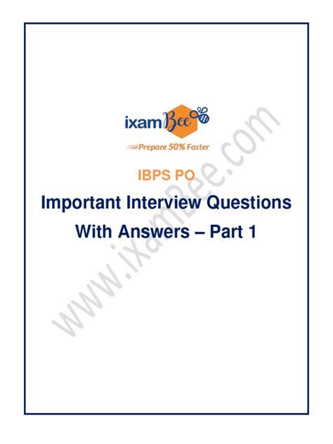 Important Interview Questions With Answers Part 1 Pdf Pdf Reserve