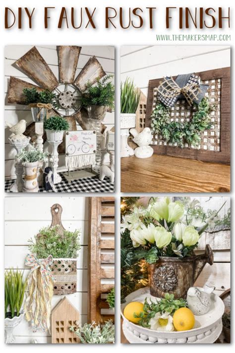 DIY Faux Rust Finish 13 Faux Rust Decor Projects