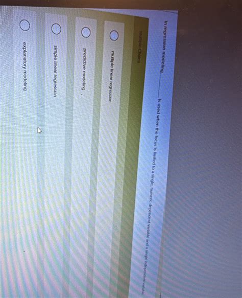 In Regression Modeling Is Used When Studyx