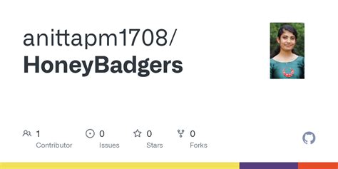Github Anittapm1708honeybadgers
