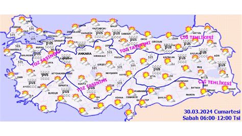 Türkiye geneli hava durumu 30 Mart 2024 Cumartesi İşte toz taşınımı