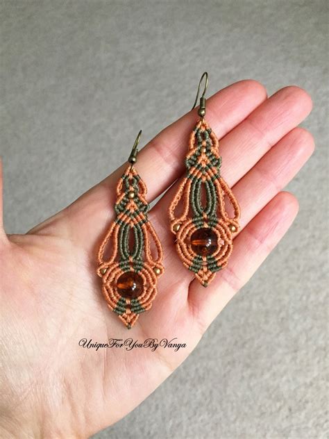 Micro Macrame Tutorial Macrame Earrings Pattern Macrame Etsy