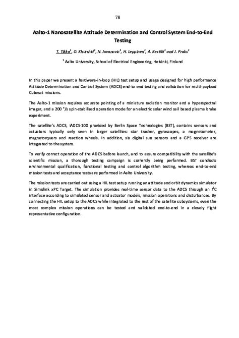 pdf aalto 1 nanosatellite attitude determination and control system