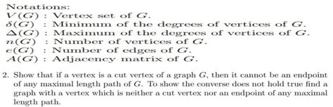 Solved Notationsvg ﻿ Vertex Set Of Gδg ﻿ Minimum Of