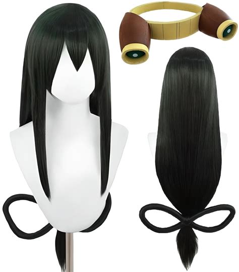 Peruka Włosy Okulary Tsuyu Asui Anime Cosplay Hopki Przyjęcia I