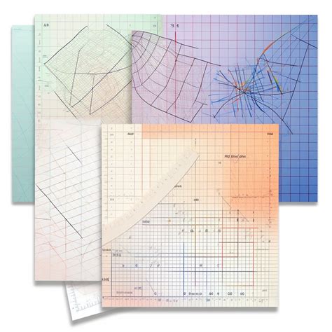 Printable Grid Graph Paper Digital Bundle Templates Quadrant