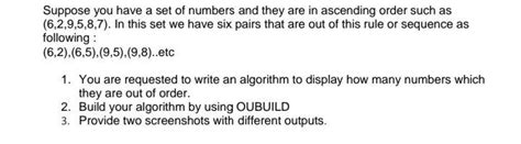 Solved Suppose You Have A Set Of Numbers And They Are In Chegg