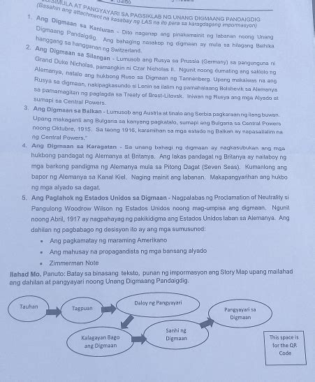 Solved Sáldo A MULA AT PANGYAYARI SA PAGSIKLAB NG UNANG DIGMAANG