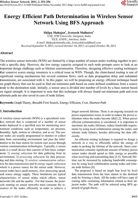 Energy Efficient Path Determination In Wireless Sensor Network Using