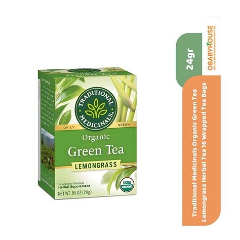 Traditional Medicinals Organic Green Tea Lemongrass Herbal Tea 16