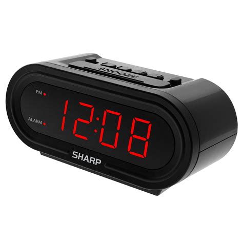 Sharp Digital Alarm Clock With Accuset Automatic Smart Clock Never