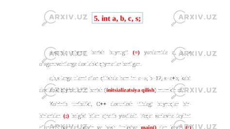 C Dasturlash Tili C Tili Tuzilishi Информатика и ИТ Презентации