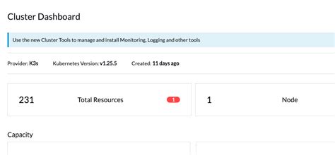 Cluster Dashboard Does Not Provide Info When There Are Resources With