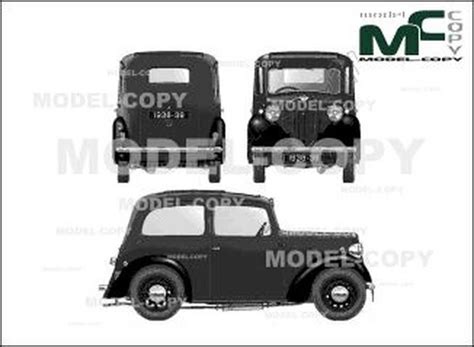 Austin Big Seven Sedan 1938 2d Drawing Blueprints Model Copy