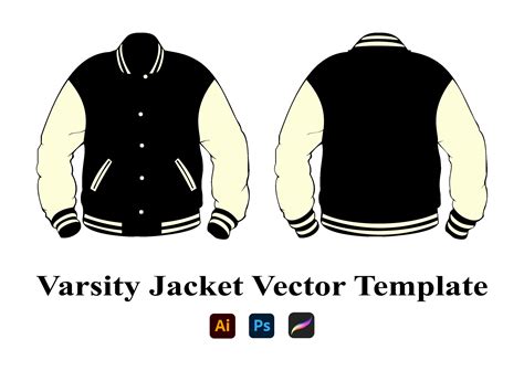 Unisex Varsity Jacket Vector Pattern Design Template Etsy