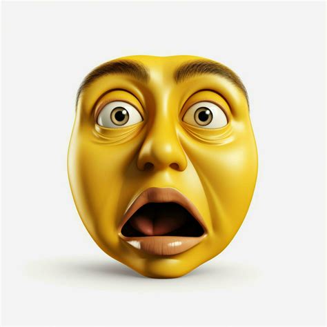Face With Hand Over Mouth Emoji On White Background High Stock