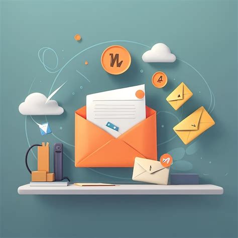 Premium Ai Image A Concept Of Send Mail In 3d Illustration