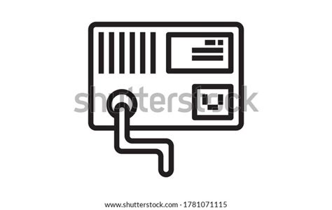 Ac Computer Part Power Supply Icon Stock Vector Royalty Free