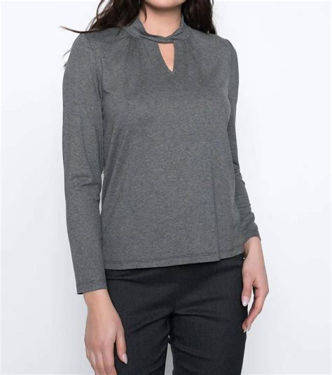 Picadilly Twisted Mock Tee