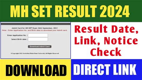 Mh Set Result 2024 Date Download Link Passing Marks Notice Check