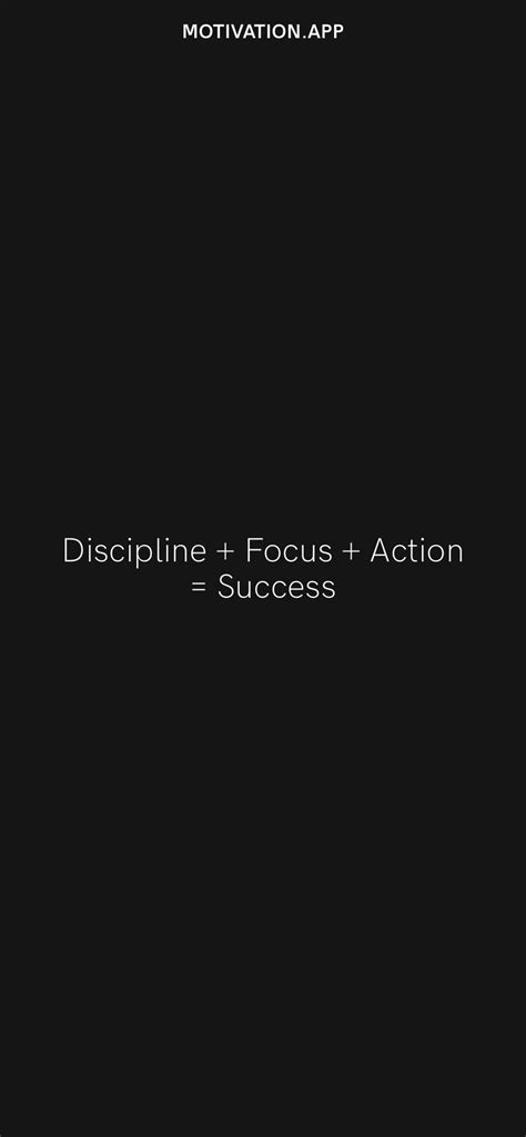 Discipline Focus Action Success From The Motivation App