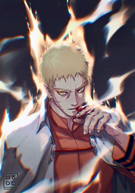 Behind Commission On Twitter 나루토 우즈마키 나루토 사스케 사쿠라 애니메이션 나루토