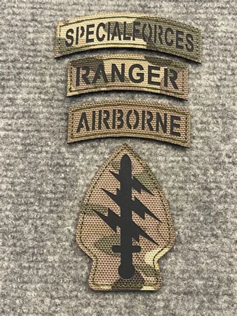 Special Forces Airborne Ranger Laser Cut Army Morale Patch For Ubacs