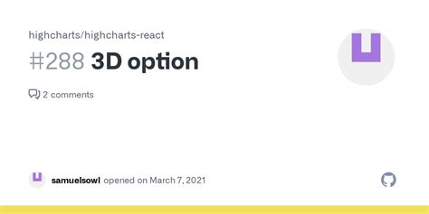 3d option · issue 288 · highcharts highcharts react · github