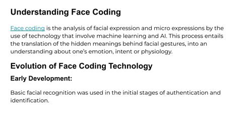 Ppt The Future Of Face Coding Emerging Trends And Innovations Powerpoint Presentation Id