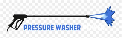A Clipart Image Of A Pressure Washer With A Blue Spray And The Text