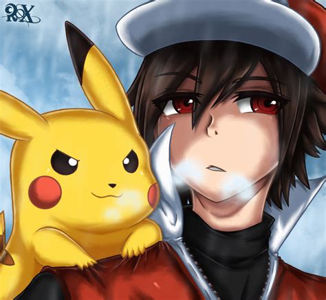Red And Pikachu By Fenrox On Deviantart
