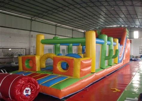 Fire Resistant Huge Inflatable Obstacle Course Playground Obstacle