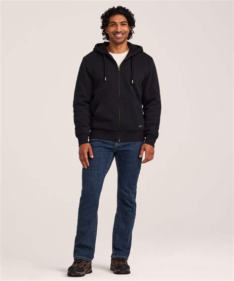 Windriver Mens T Max Heat Sherpa Lined Full Zip Hoodie Marks