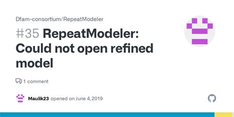 Repeatmodeler Could Not Open Refined Model · Issue 35 · Dfam