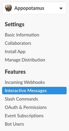 Legacy Interactive Messages Slack