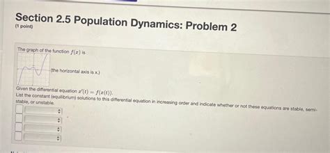 Solved 1 Point Section 2 5 Population Dynamics Problem 2