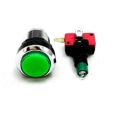 Botón Arcade Iluminado Led Cromado Arcadexpress