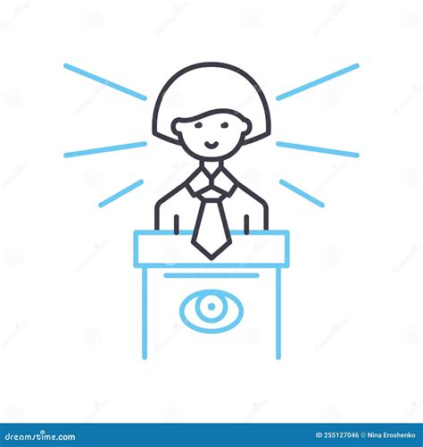 Witness Line Icon Outline Symbol Vector Illustration Concept Sign