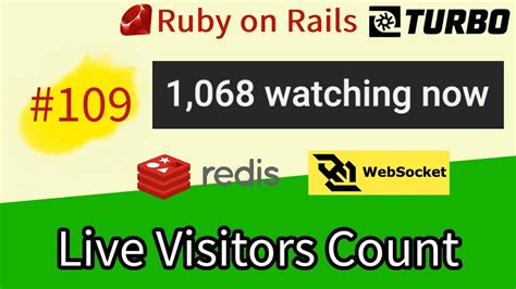 Rails 7 E109 Live Vistor Count ActionCable Turbo Broadcasts Kredis