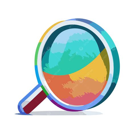 Colorful Colorful Magnifying Glass Icon Vector A Simplistic Colorful