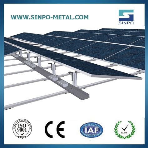 Flat Roof Solar Panel Mounting System C Purlin Bracket Aluminium Rack